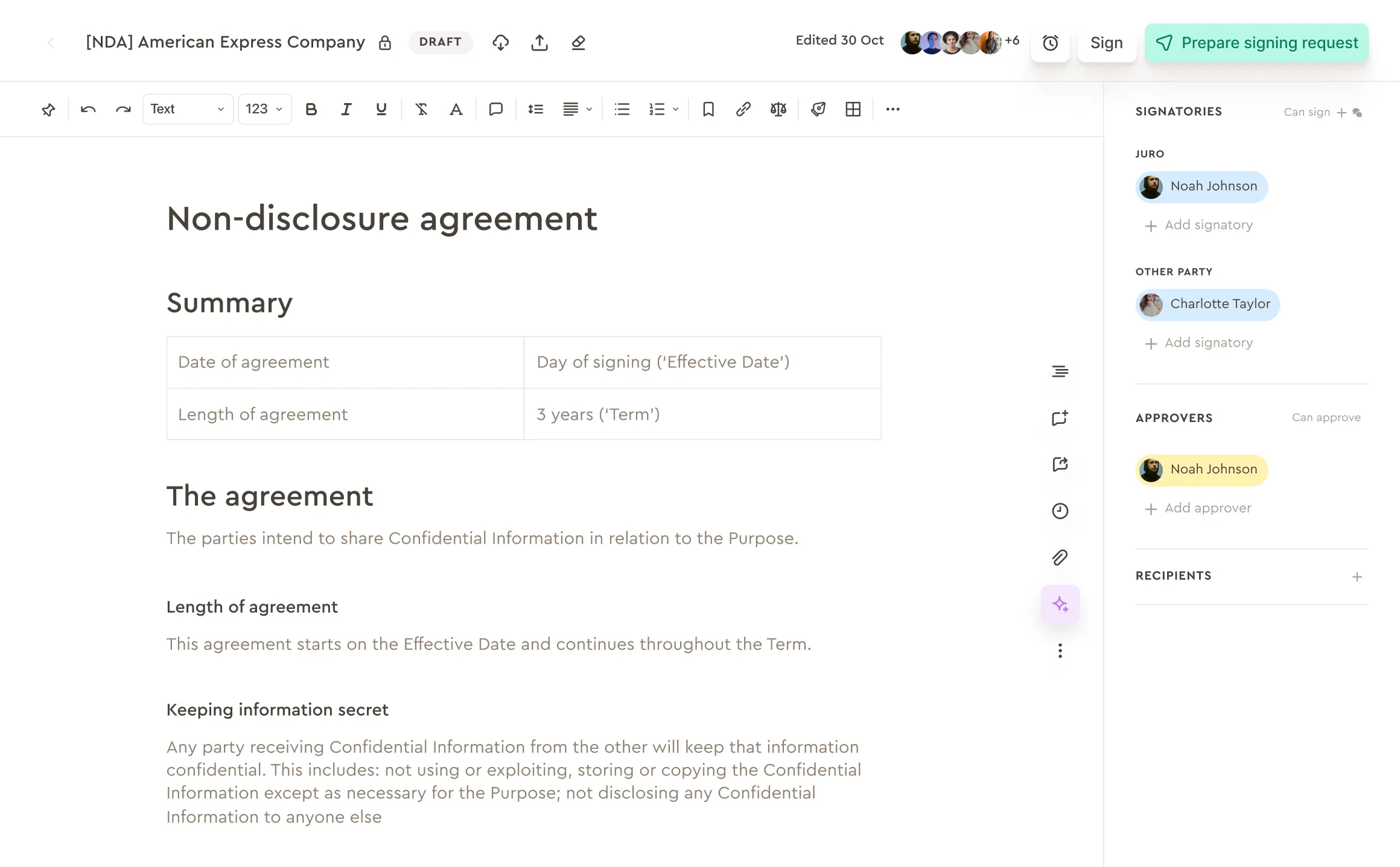 Juro | AI-enabled contract automation