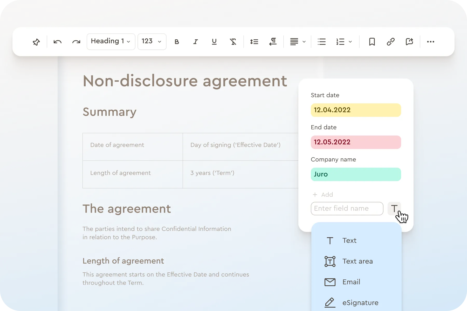 Juro | AI-enabled contract automation