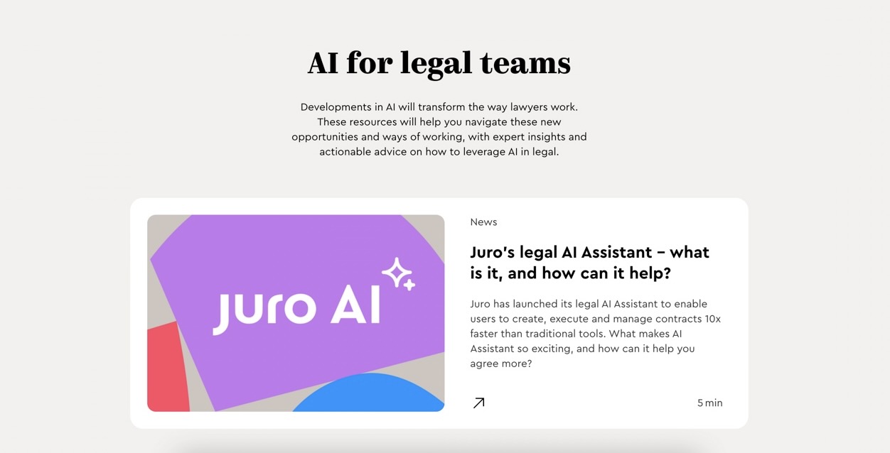 AI for legal teams | Juro