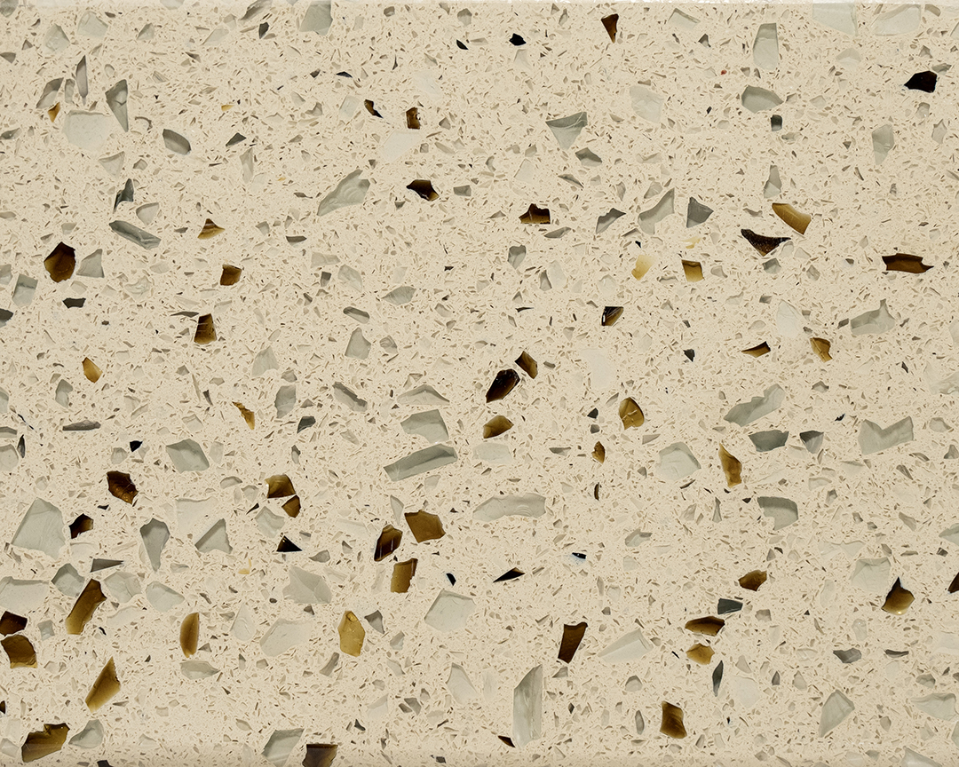 Mocha Recycled Glass Countertop Samples | Curava