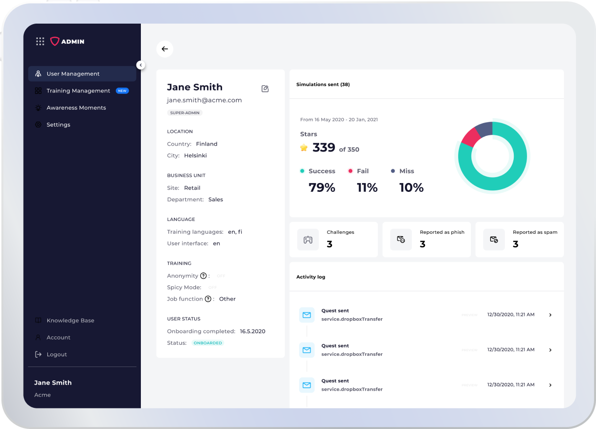 A new standard in security awareness training - Hoxhunt