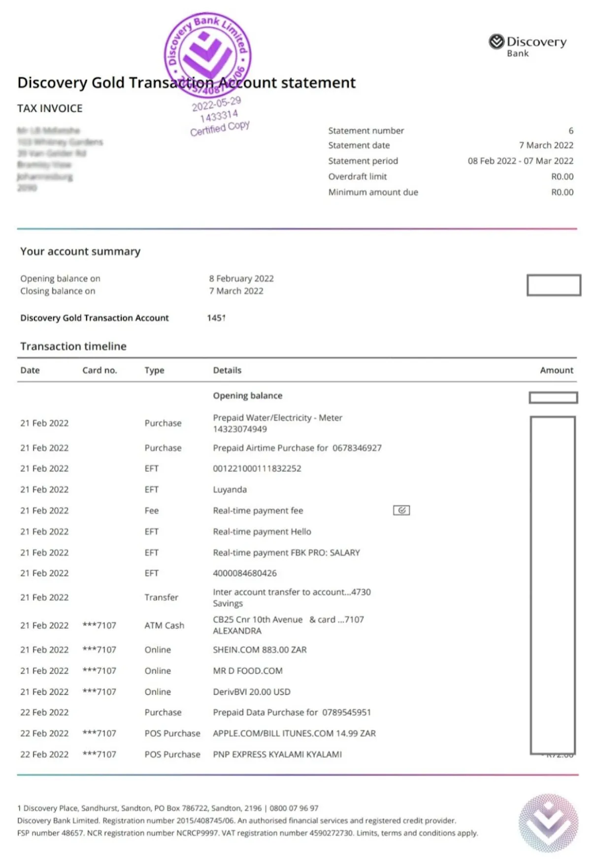 FICA Identification | FBK Markets
