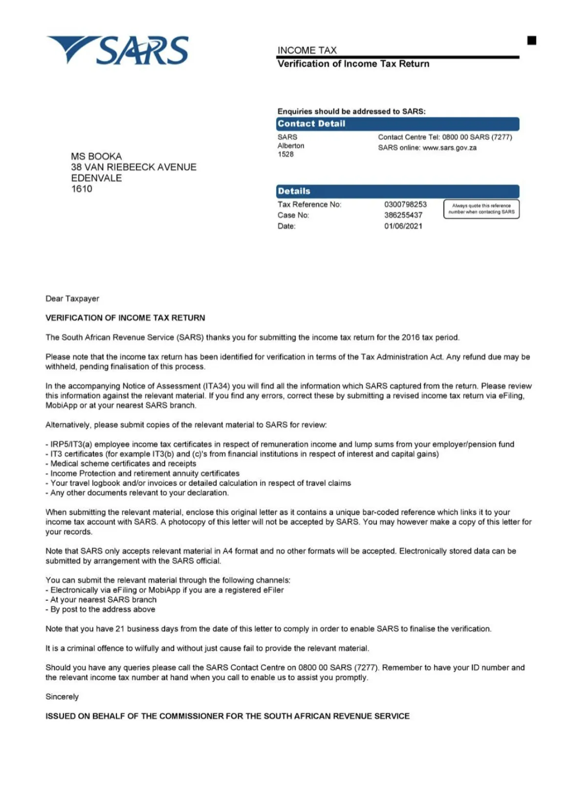 FICA Identification | FBK Markets