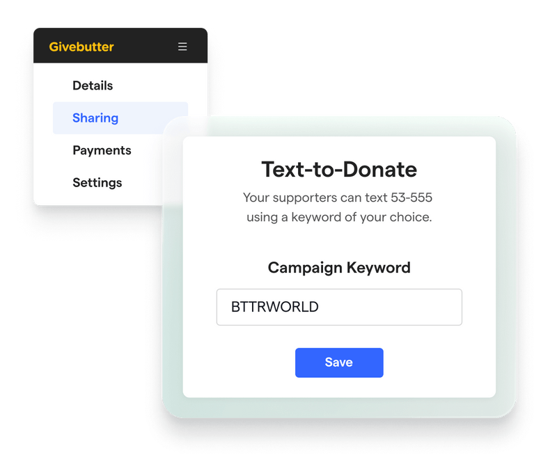 Free Text-To-Donate: Create Custom Keywords | Givebutter