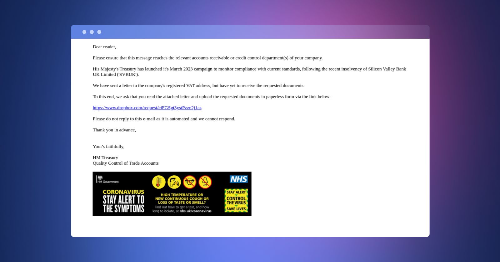 Malicious actors create SVB-themed phishing attacks - Hoxhunt - Hoxhunt