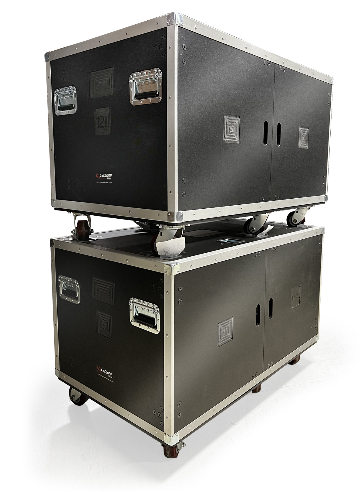 Cyclone Double wide stackable road cases