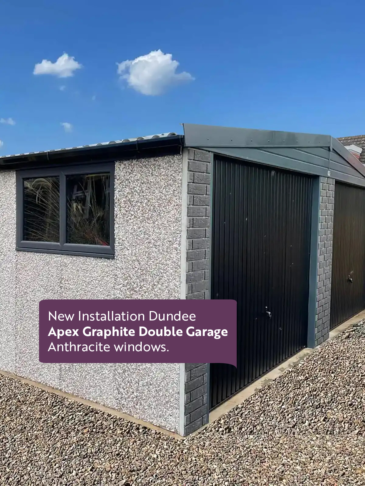New Double Garage Installation - Dundee | Concrete Garages Scotland