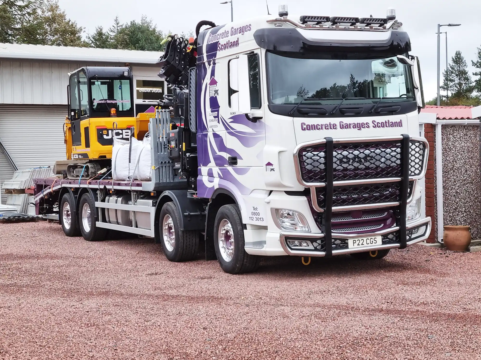 New Hiab Vehicle | Concrete Garages Scotland