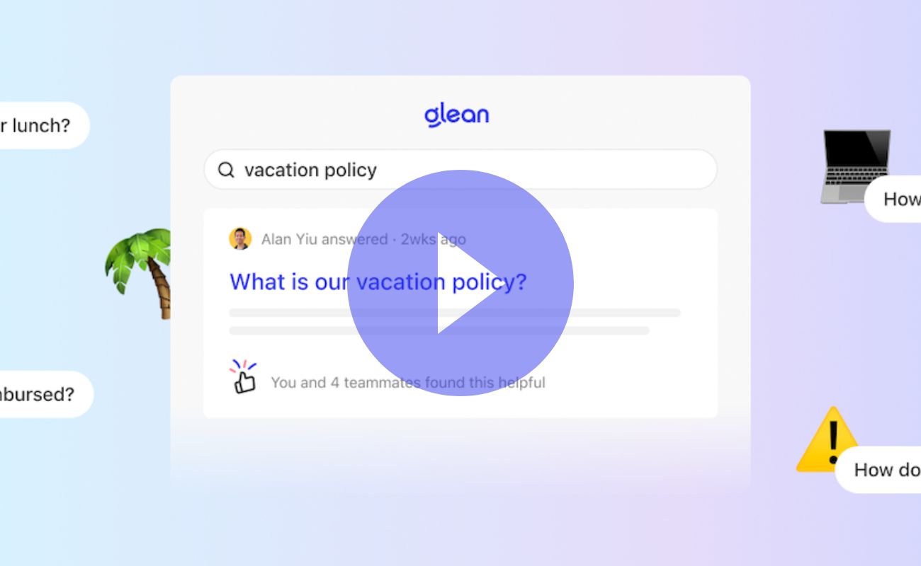 Find key information at work with Answers | Glean