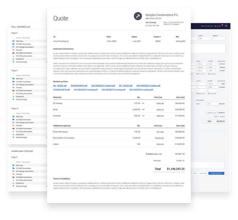 Simple Takeoff and Estimating Software | ConX - Pre-construction simplified