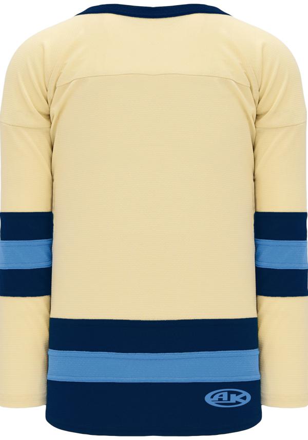 Sand / Navy Pro Style Hockey Jersey