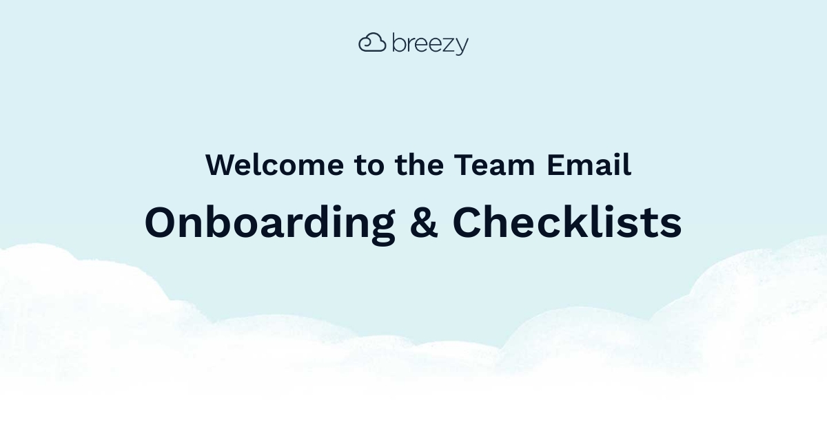 Welcome to the Team Email | Breezy HR