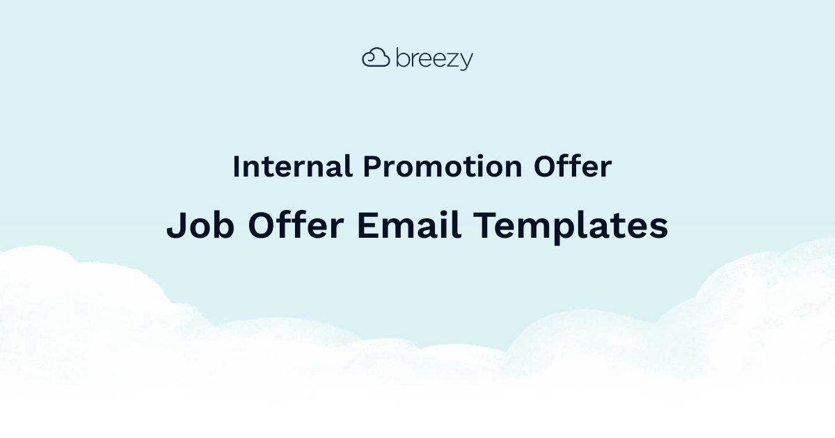 Internal Promotion Offer Email Template | Breezy HR