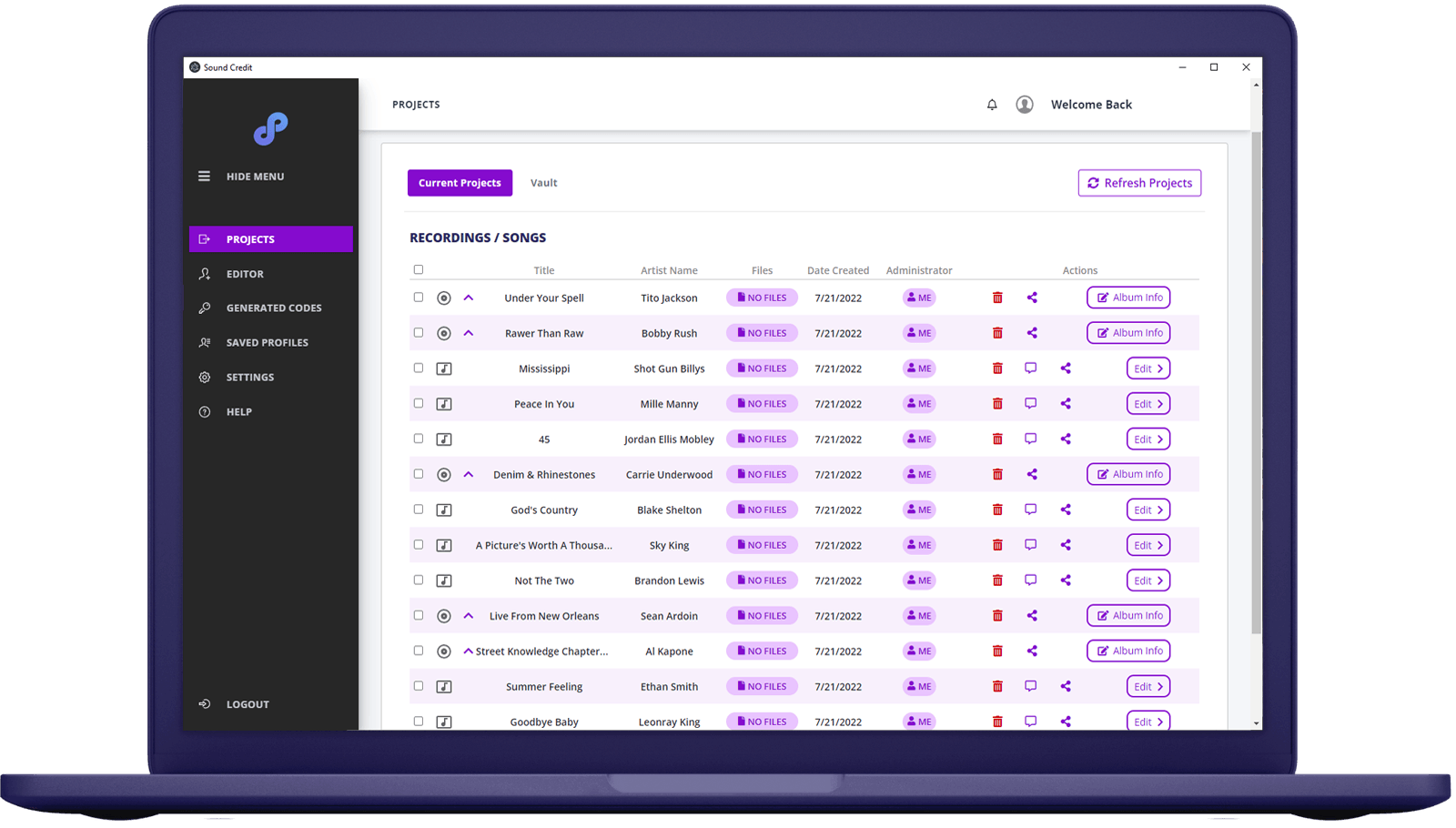 Sound Credit — Music credits, done right.