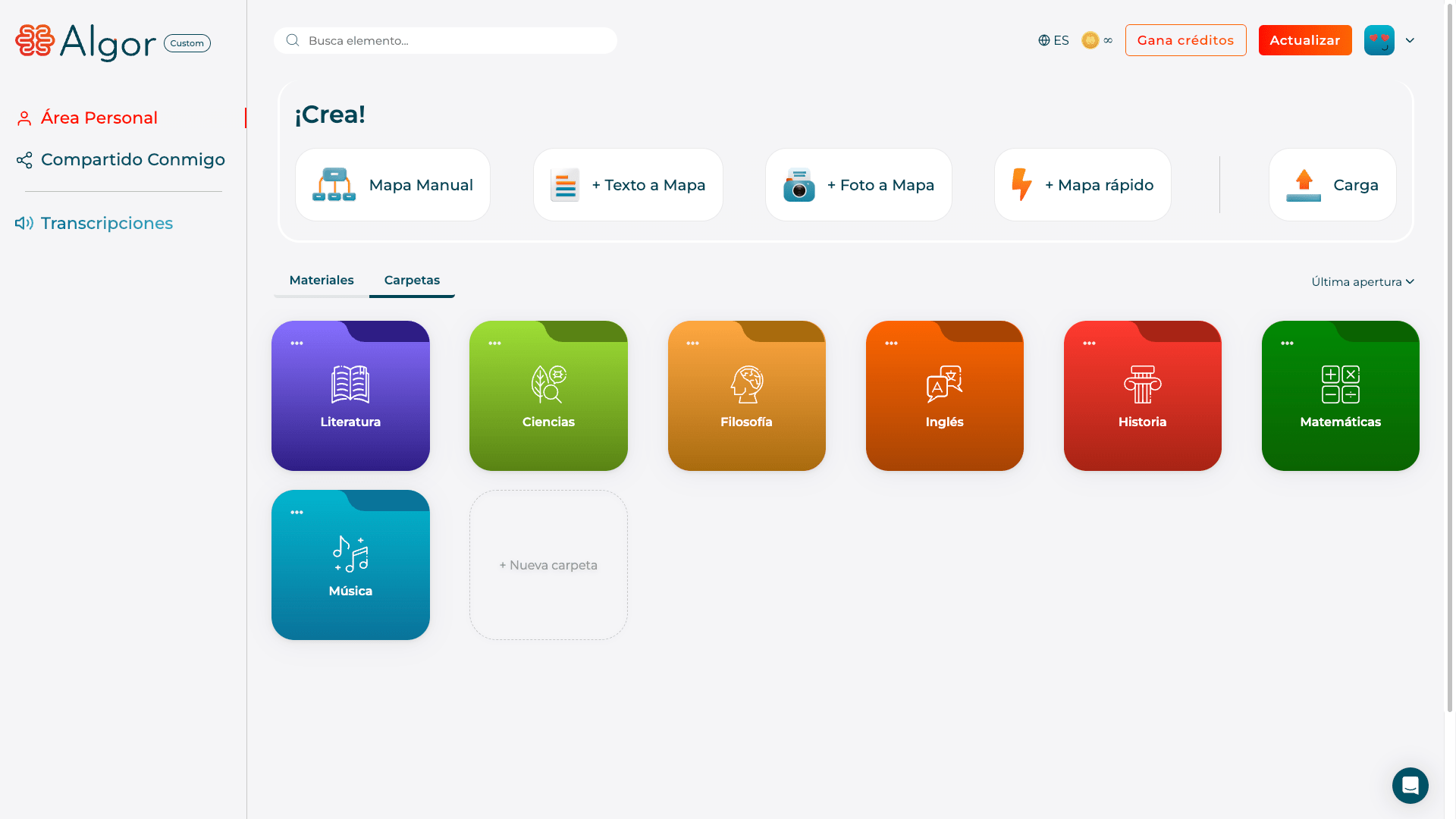 Mapa conceptual online | Algor