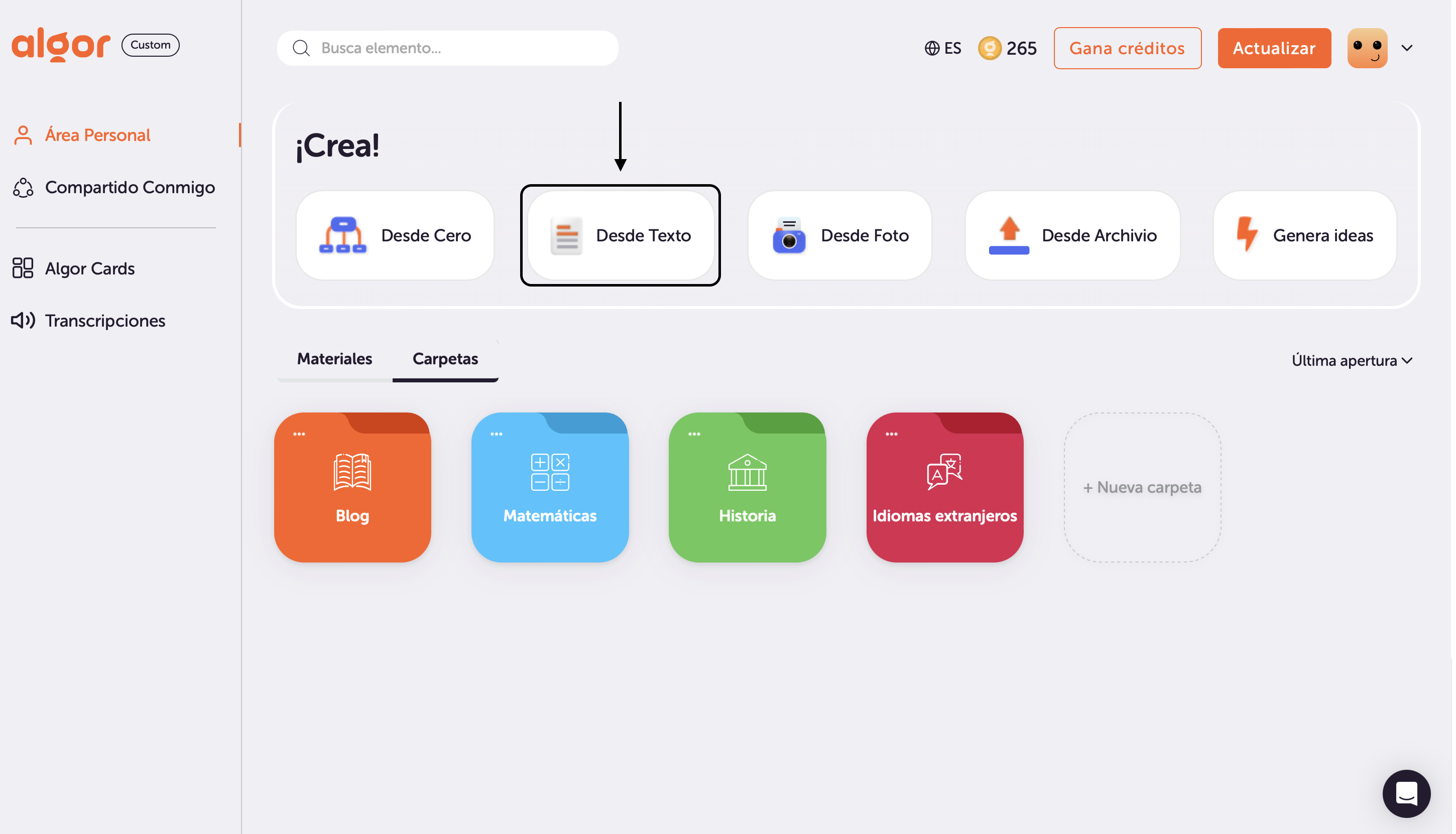 Algor Cards: mapas, resúmenes y flashcards a partir de tu texto | Algor