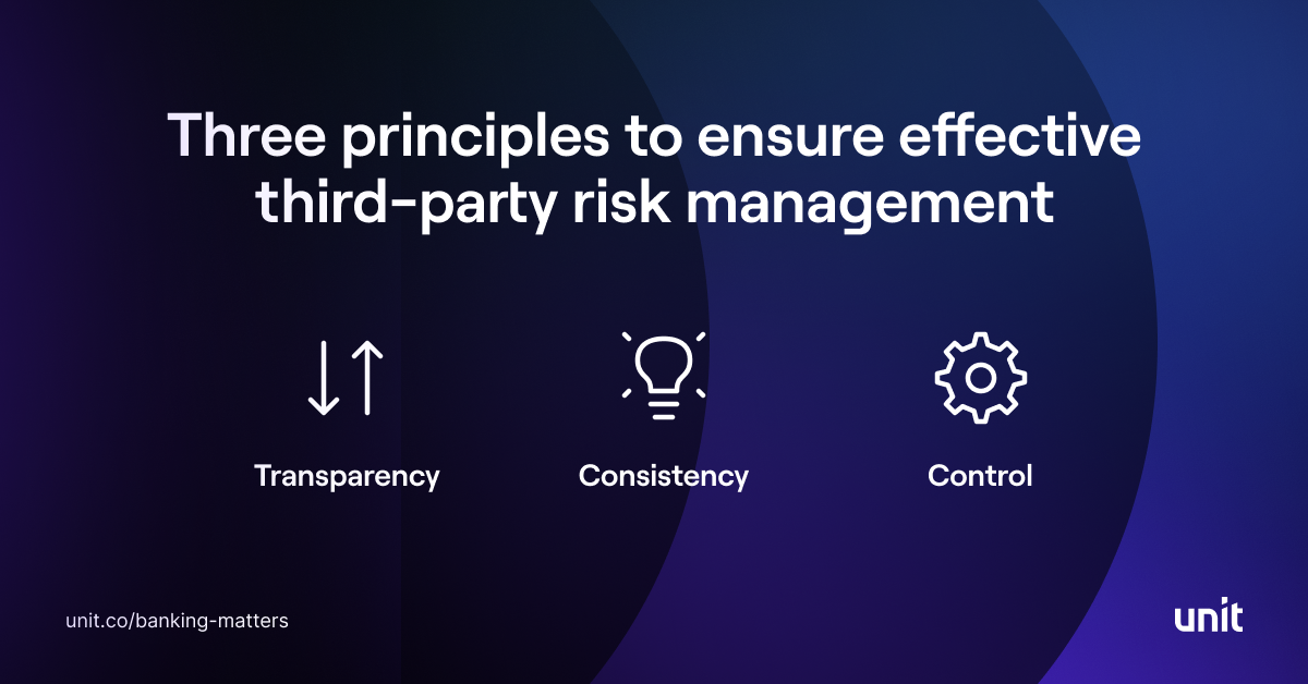 Unit | Banking matters: Three principles for effective third-party risk management