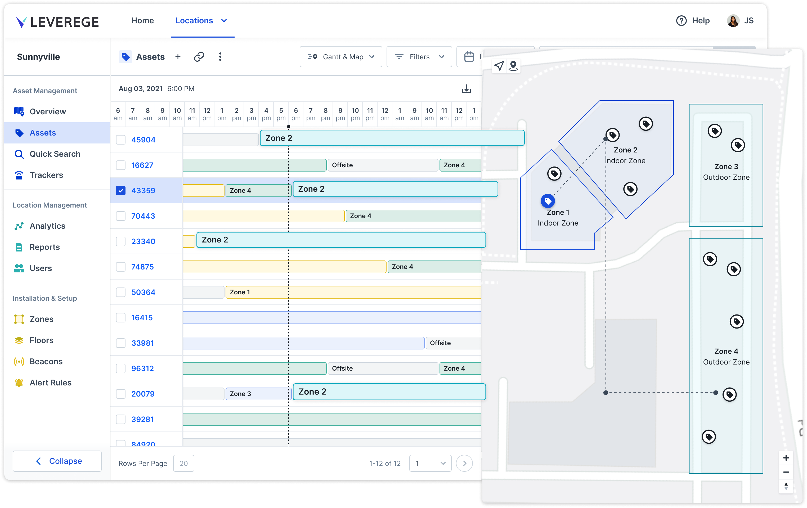 Asset Location History | Leverege IoT Application Feature