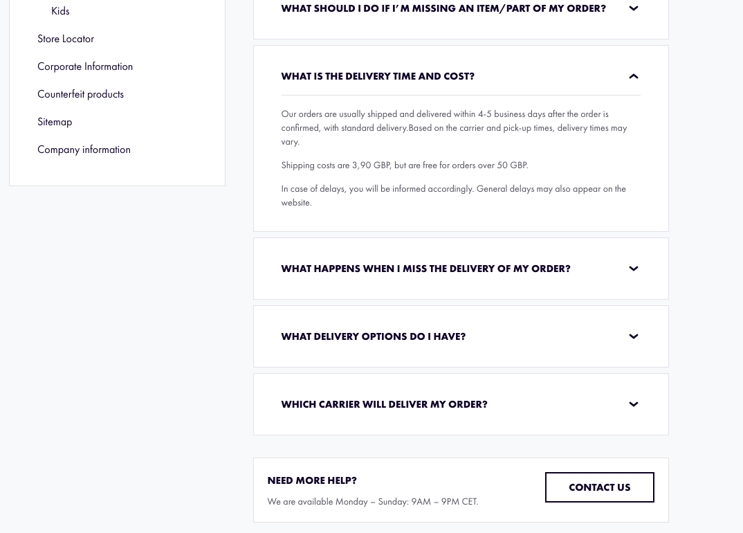 25 E-Commerce FAQ Page Examples To Learn From | Dropship