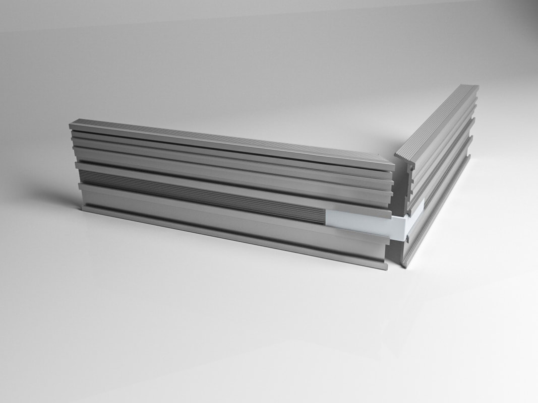 Modern flush baseboard Dorsis Linus | Angelbau