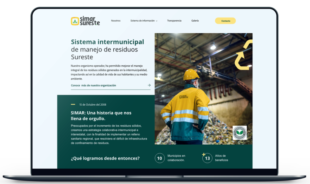 SIMAR Sureste - Website corporativo