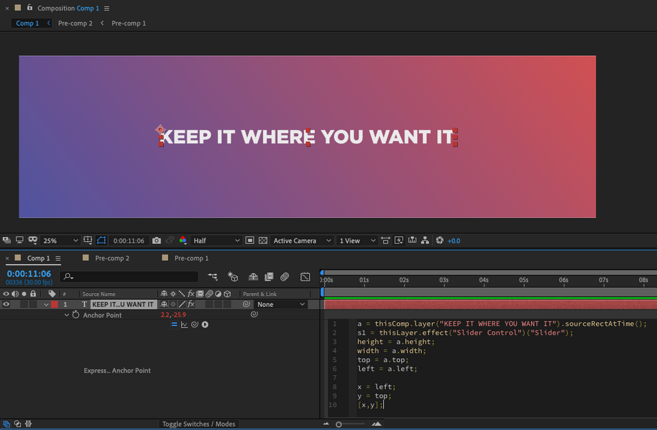 Anchor Point Expressions In After Effects Anchor Point Expressions In After Effects