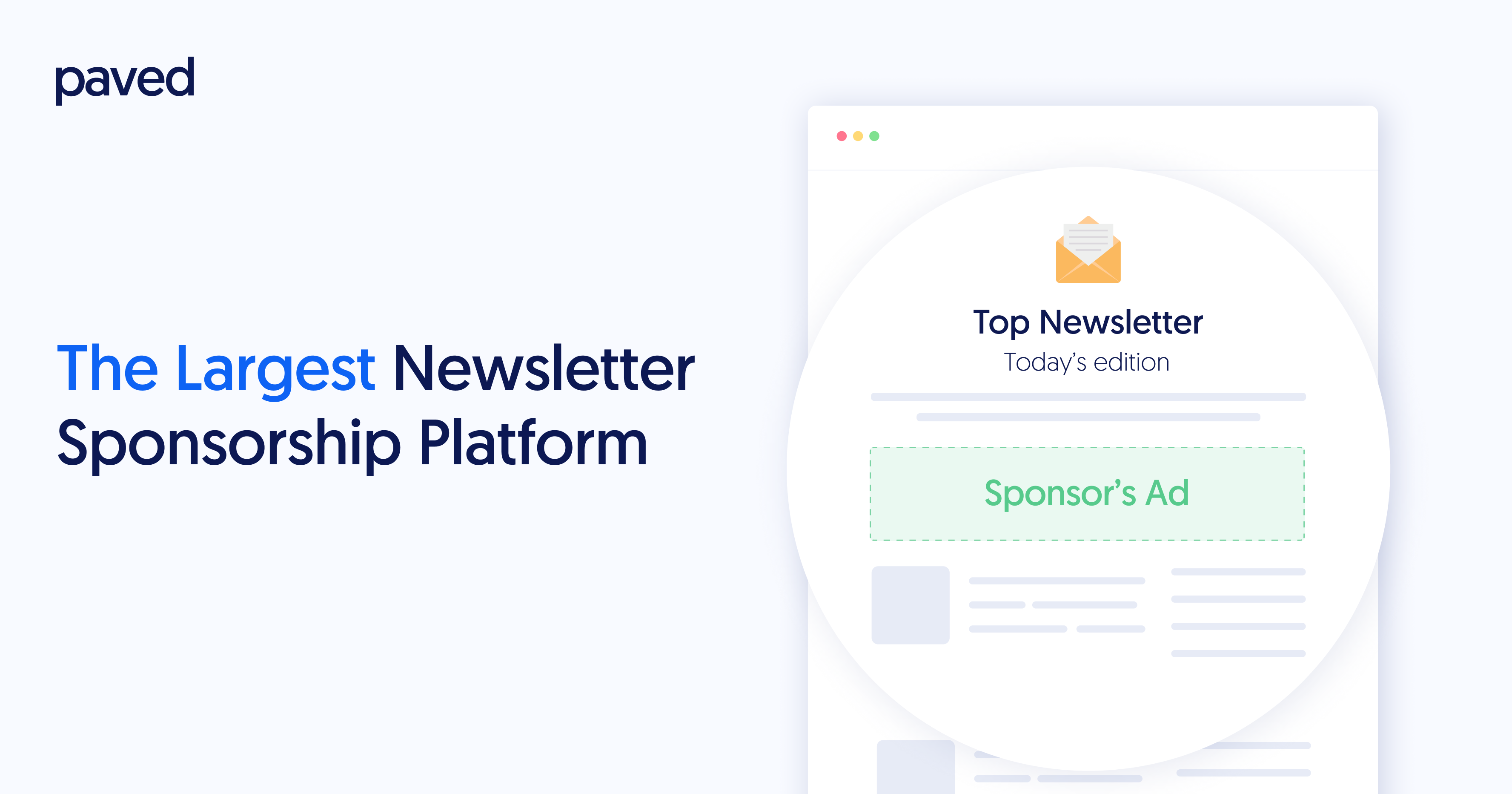 Paved | All-in-one Platform For Newsletter Sponsorships