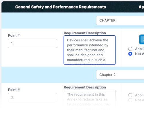 Medical Device Essential Principles/GSPR | MedTech RIM Software