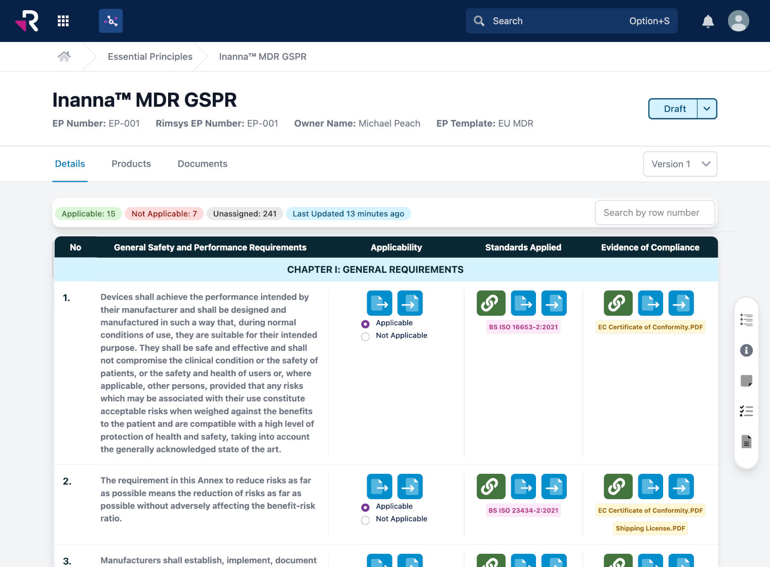 Rimsys Platform | Medical Device Regulatory Information Software