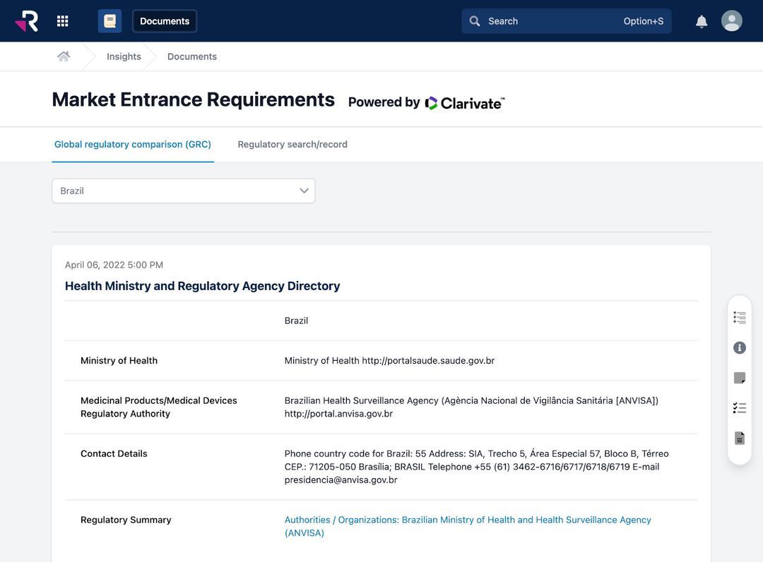 Rimsys Platform | Medical Device Regulatory Information Software