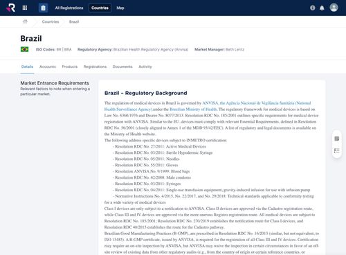 Rimsys Platform | Medical Device Regulatory Information Software