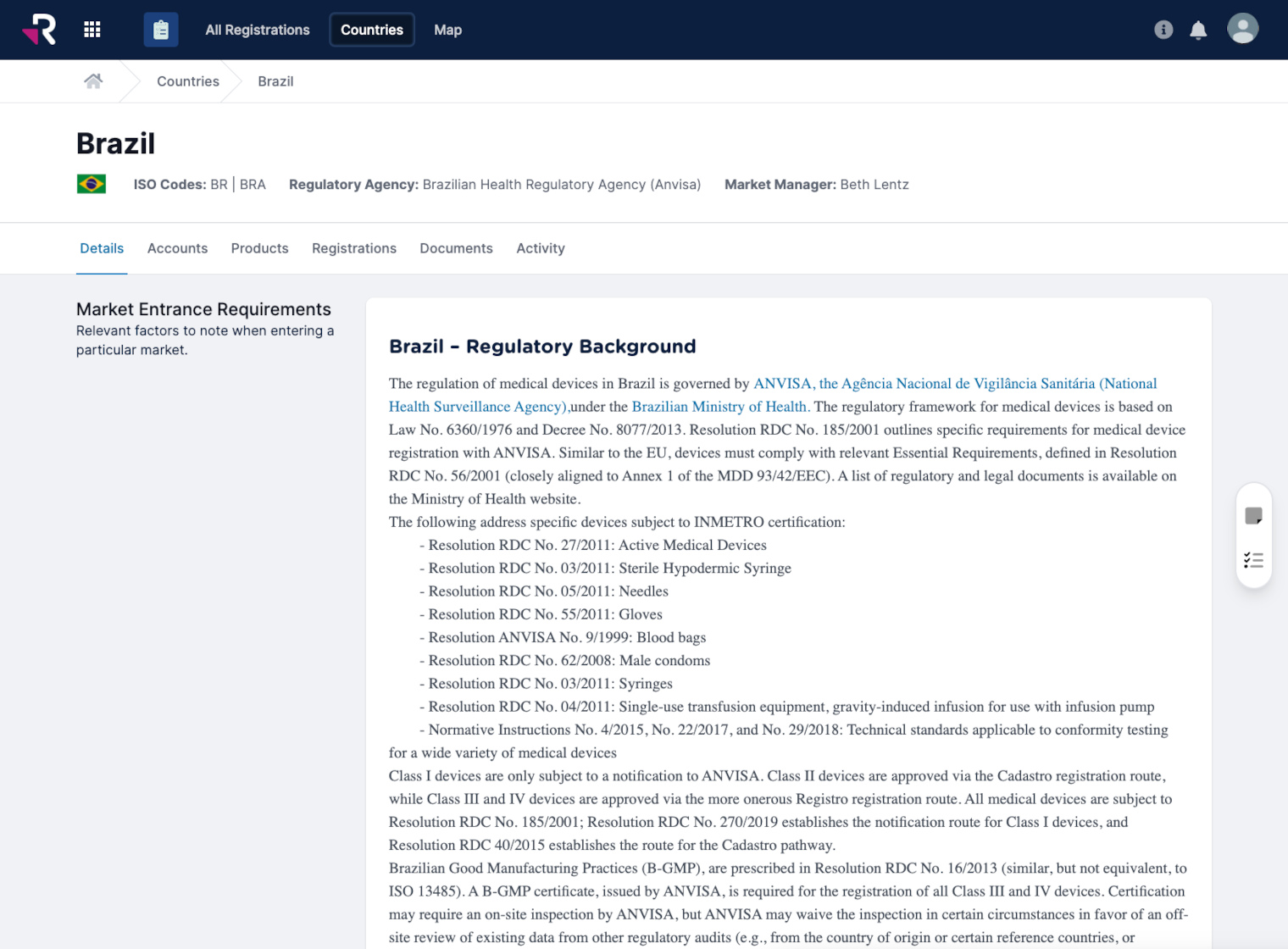 Rimsys Platform | Medical Device Regulatory Information Software