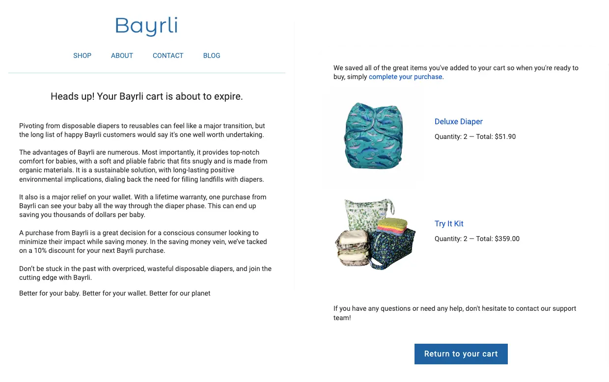 Bayrli Email Marketing Case Study - Thooja