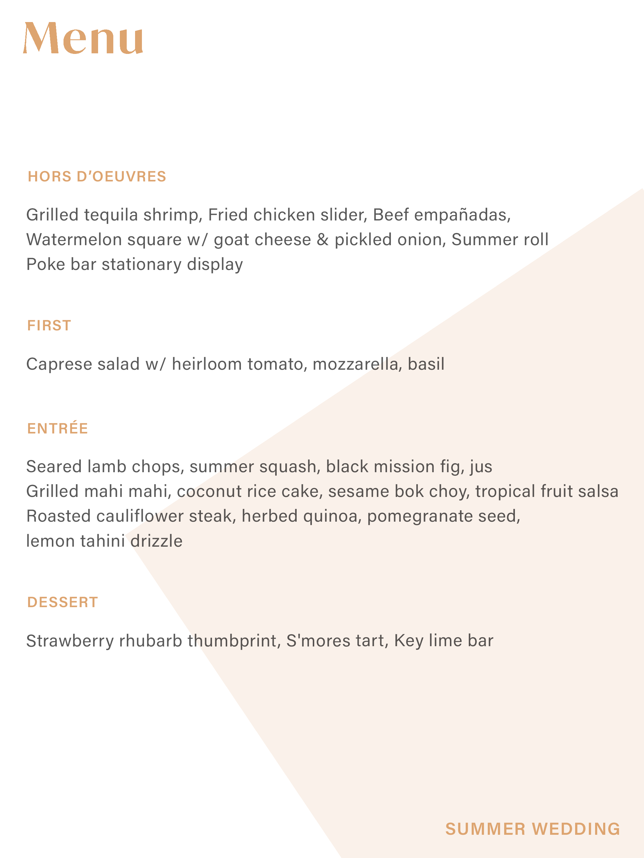 Menus — The Willows