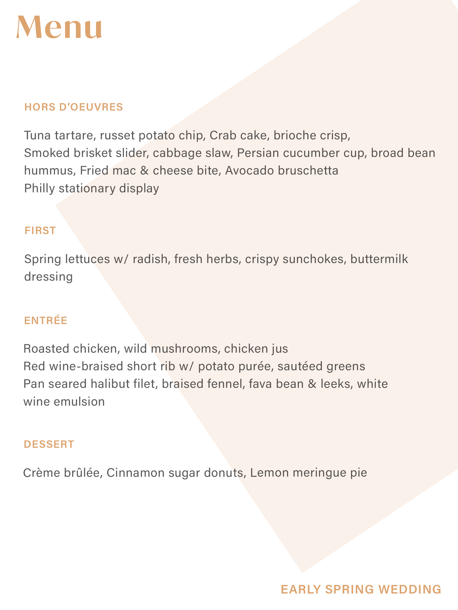 Menus — The Willows