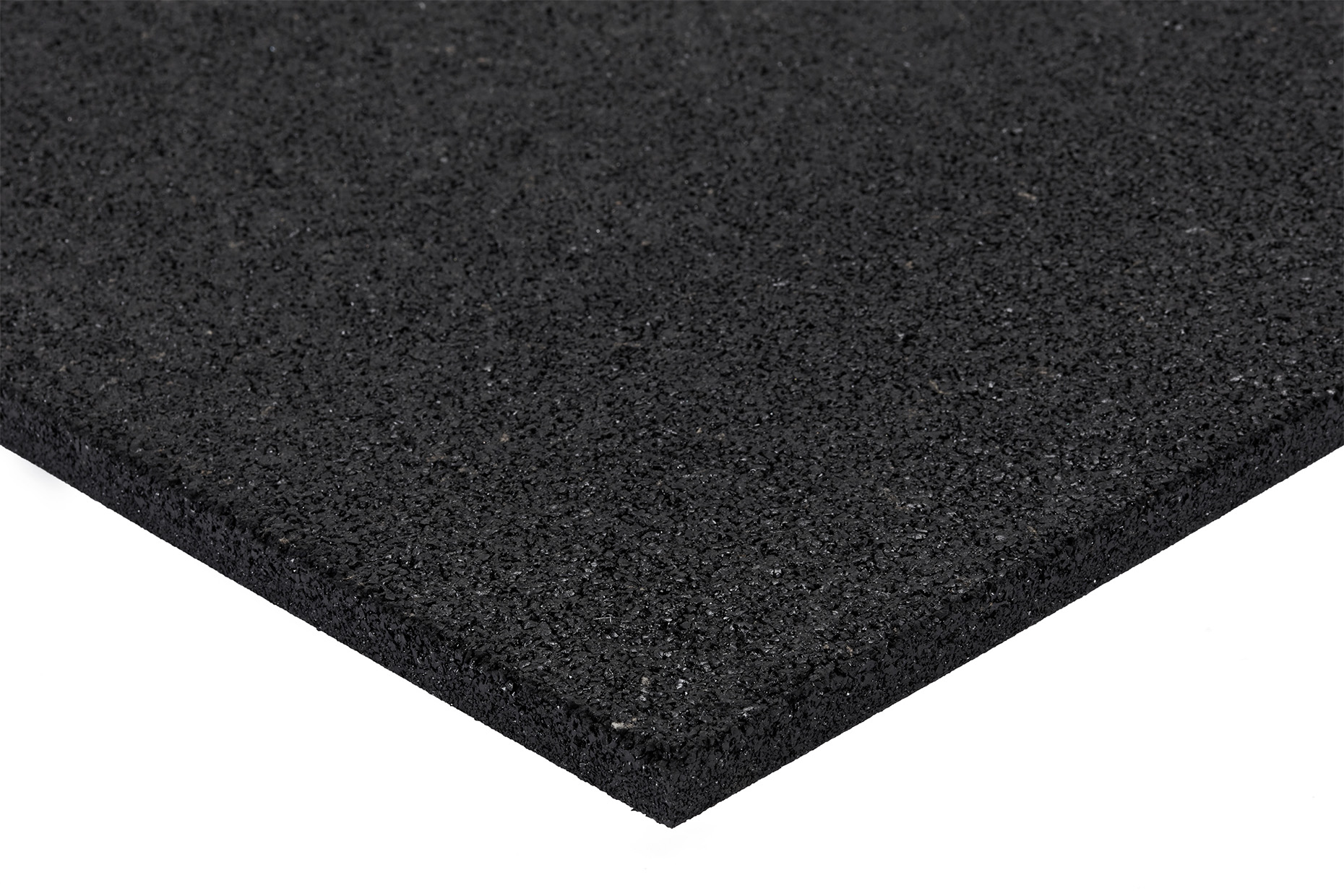Gym 15mm - 63mm SBR RUBBER TILE BLACK - Gym Flooring