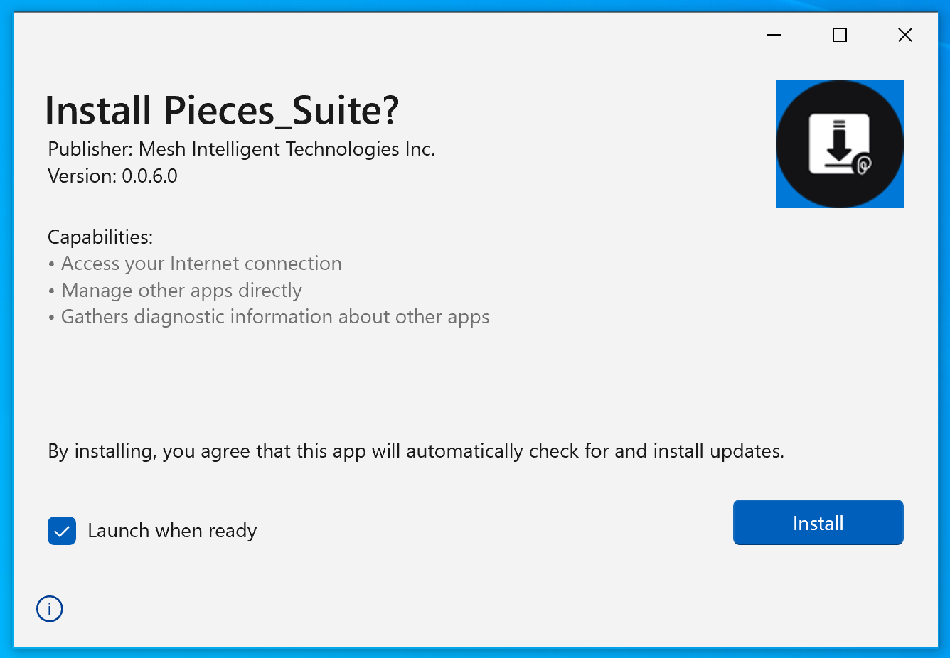 Support Articles: How to use the Windows Pieces Suite Installer