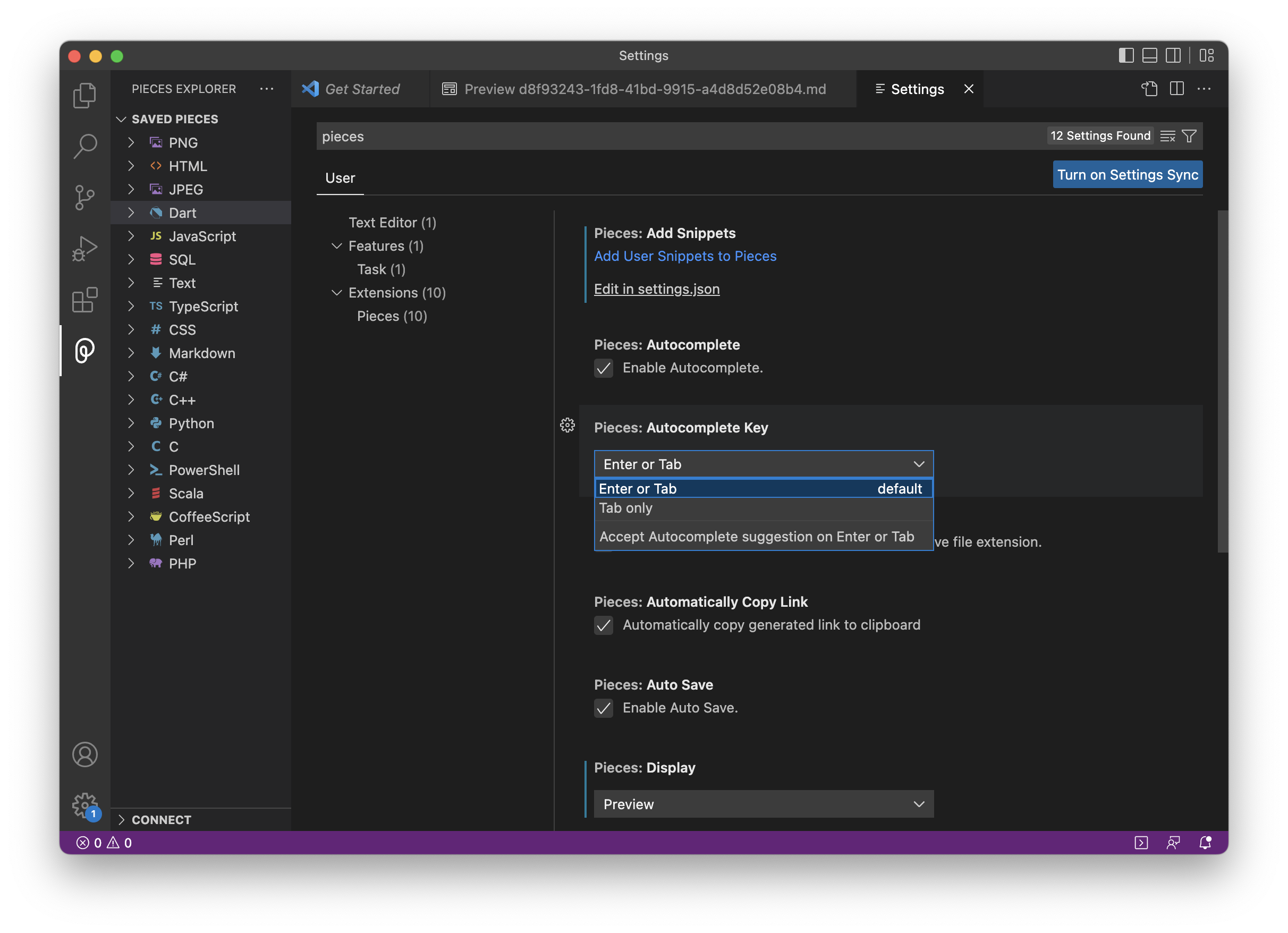 Support Articles: Changing the Auto-Complete Key in VS Code