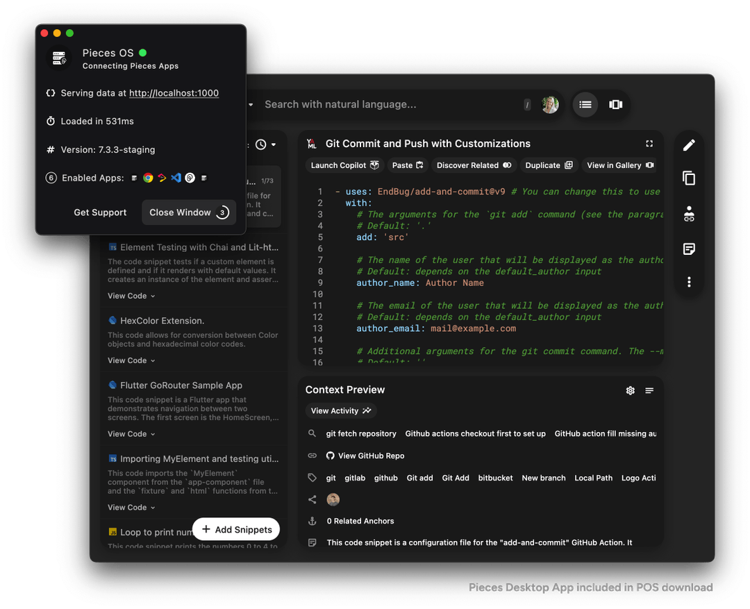Chrome Onboarding - Pieces for Developers
