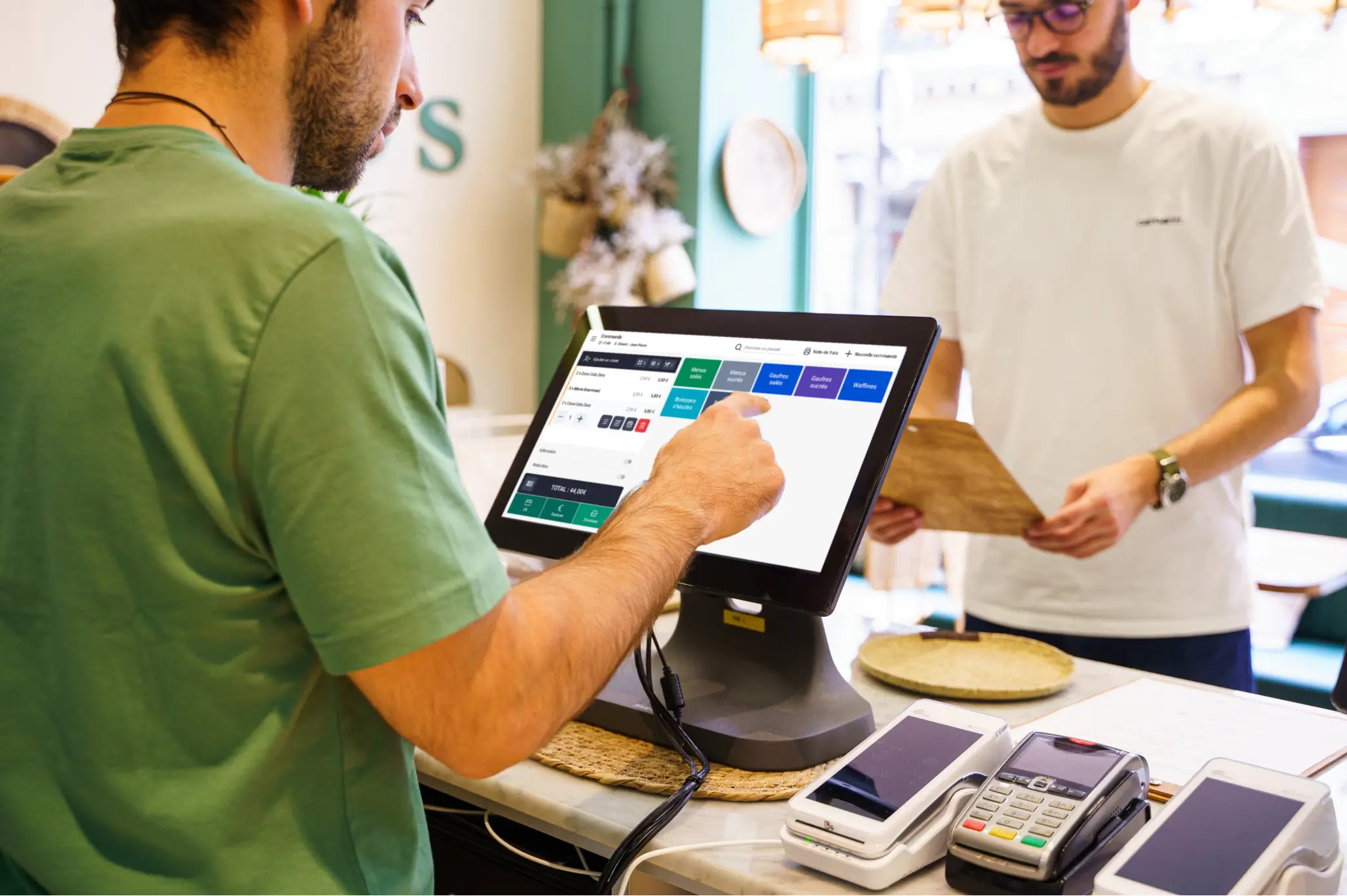 Ecran client pour gérer vos commandes - Restaurant