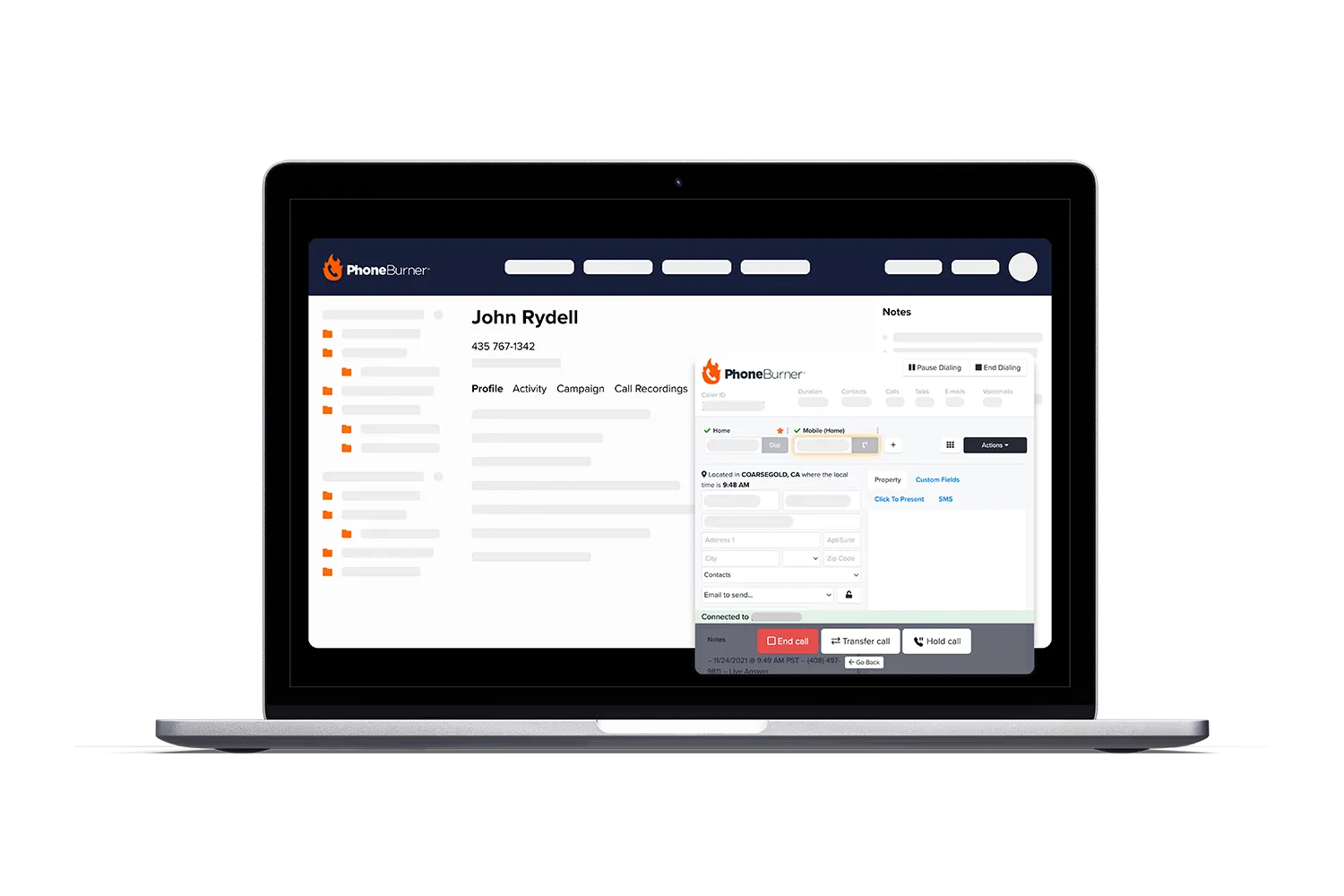Navigate Live Voicemail with PhoneBurner