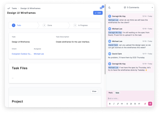 Noloco - Collaborate in context with record comments