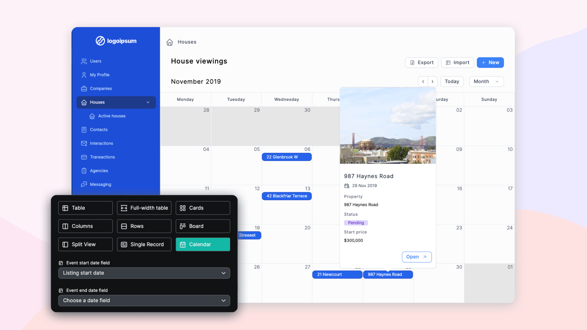 Noloco Product Update - Calendar layouts, customise login options & re-order tabs