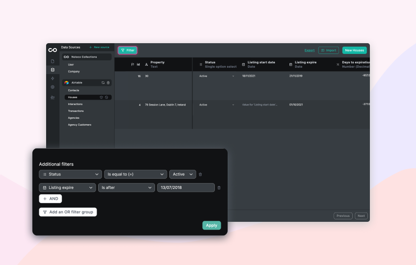 Noloco Product Update - New blank page editor, more control over collections & case study 🚀