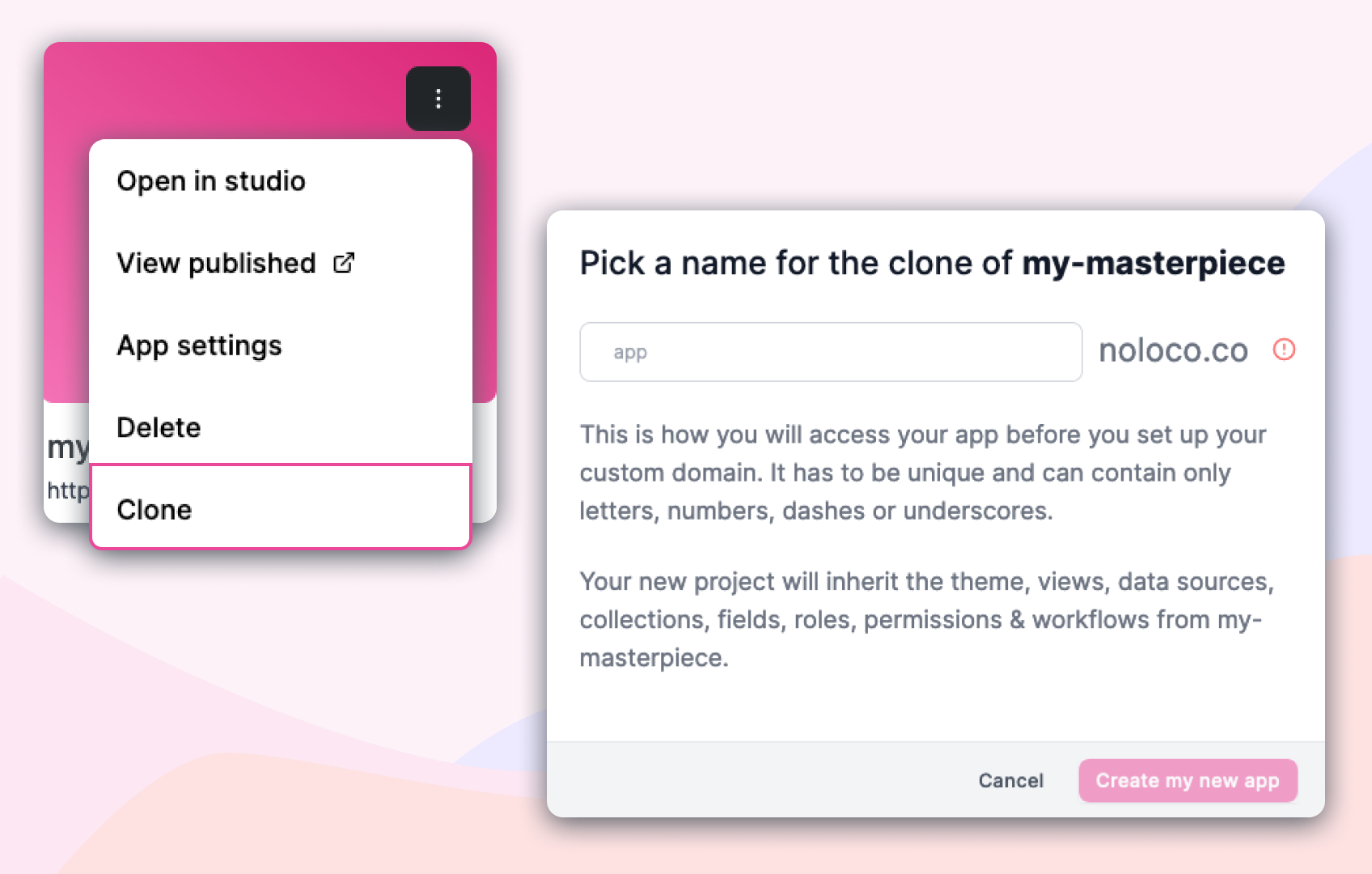 Noloco Product Update - Clone your app