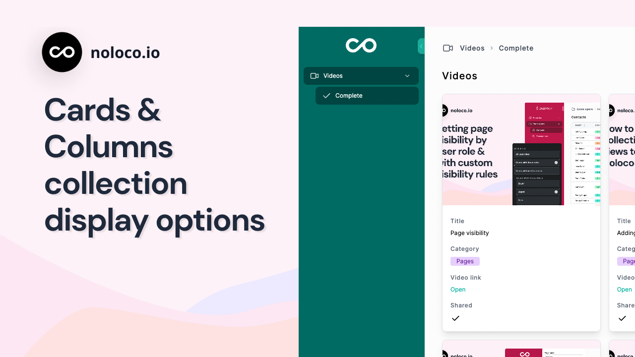 How to use the Cards & Columns collection display options in your Noloco app