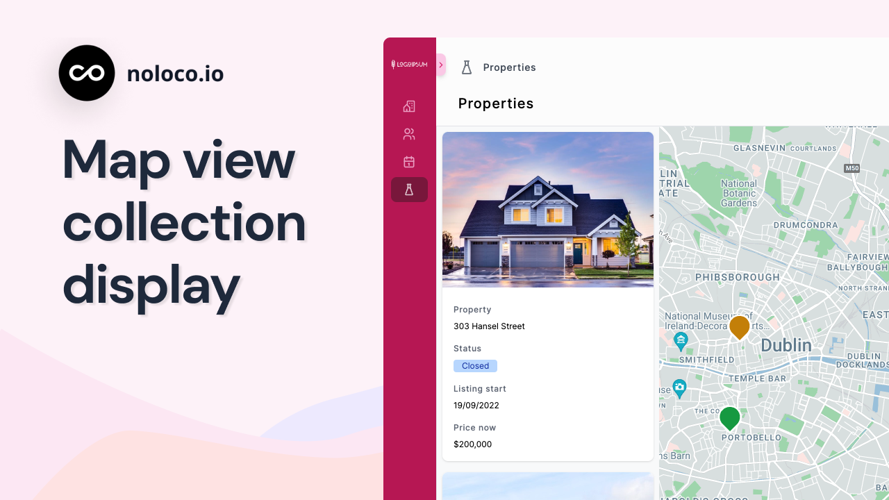 How to add the Map view collection display to your Noloco app