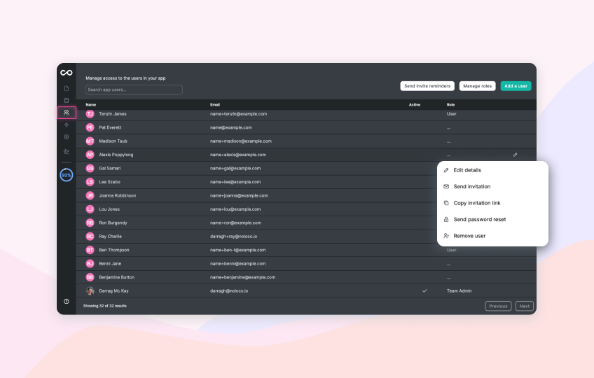 Noloco Product Update - SQL queries, new users table and user list import conditions