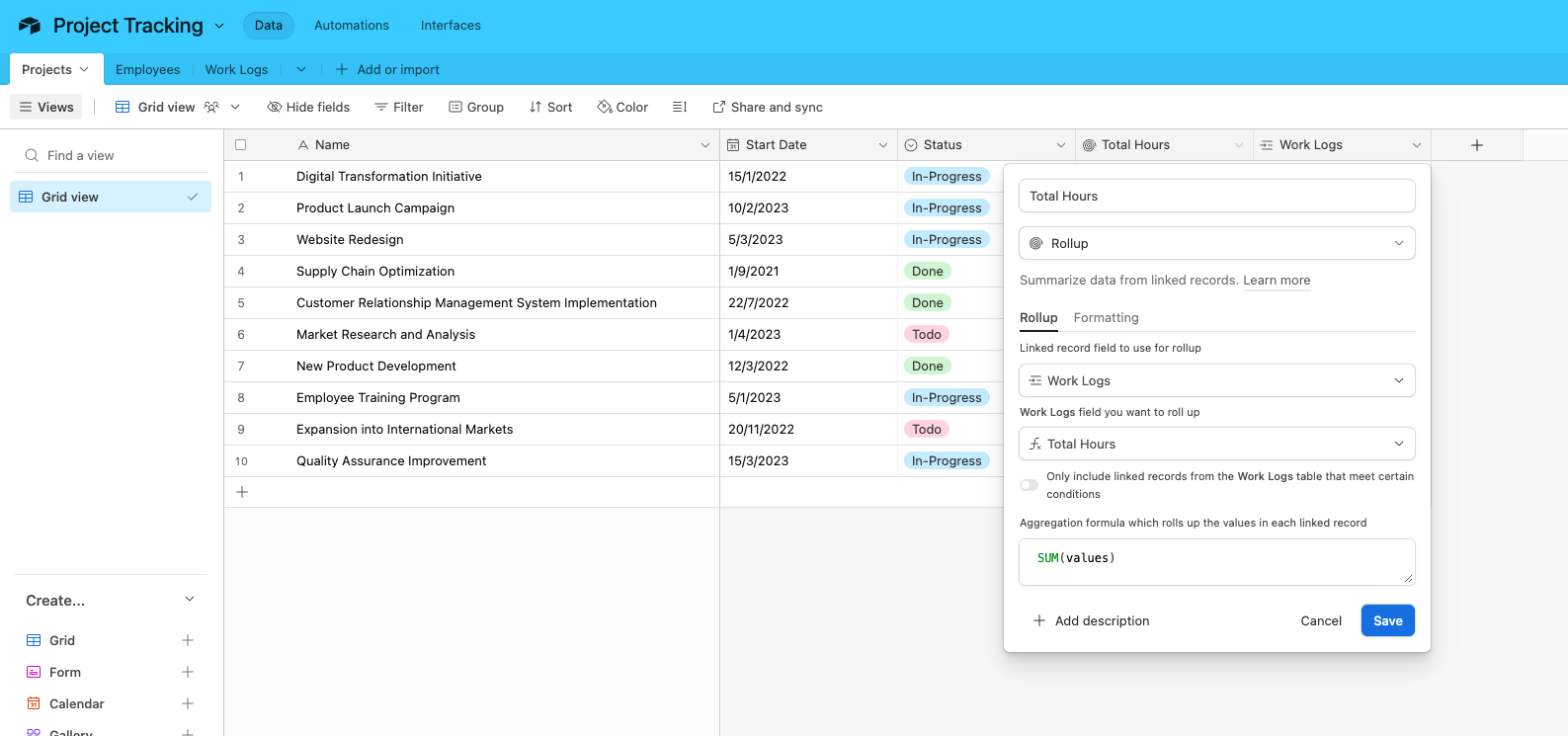 Time Tracking in Projects Using Noloco and Airtable [How To] | Noloco Blog