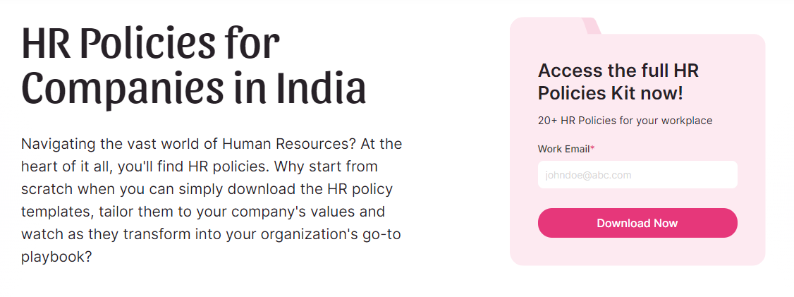 HR Policies: Company Policies for Workplaces in India (with Sample HR ...